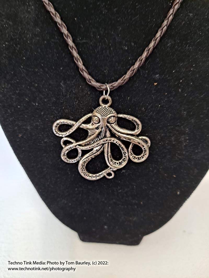 Pewter Octopus Cthulu Kraken Pendant Necklace - The Naiads Well
